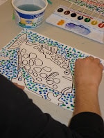 Watercolor Fish with Pointillism • TeachKidsArt